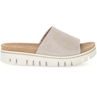 Gabor Mules en cuir &agrave; talon compens&eacute;