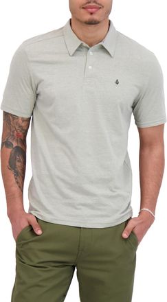 Volcom Herren Banger Poloshirt, Meliert, Grau, Mittel