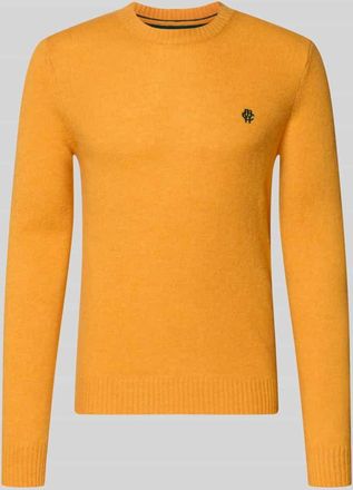 Mc Neal Slim Fit Strickpullover aus reiner Wolle mit Label-Stitching