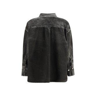 The Attico Womens Black Denim Shirt