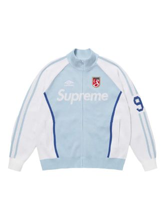 SUPREME x Umbro Sweatshirt mit Rei&szlig;verschluss - Blau