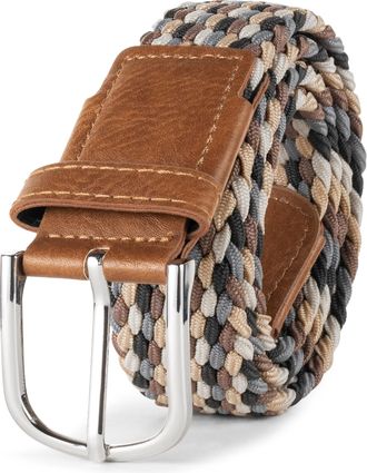 Indicode Unisex Anders G&uuml;rtel 40mm breit | Metall G&uuml;rtelschnalle & Kunstleder-Riemen Tan, 115