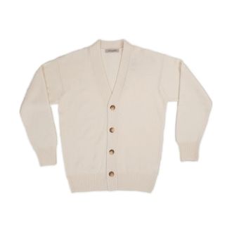 La Fileria Gekn&ouml;pfte Cardigan Sweatshirts & Hoodies - - Knitwear - Herren - Wei&szlig; - L