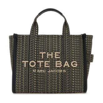 Marc Jacobs Femme, Sacs, Noir, Taille: ONE Size Sac de magasinage en toile brodée