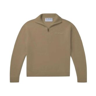 MC2 Saint Barth Lambswool Half-Zip Pullover f&uuml;r Herren - - Knitwear - Herren - Beige - M