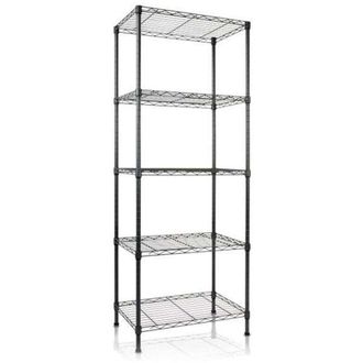 Floordirekt &Eacute;tag&egrave;re en m&eacute;tal Rocky 4/5 &Eacute;tag&egrave;res Noir 55 x 35 x 140 cm Charge Max : 250 kg