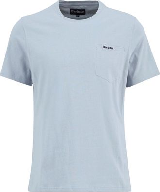 Barbour T-Shirt aus Baumwolle mit Brusttasche und Label-Schriftzug in