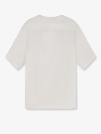 Hev&ograve; Mens Shirt Linen-Blend White