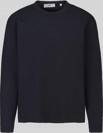 Marc O'Polo Denim Langarmshirt mit geripptem Rundhalsausschnitt