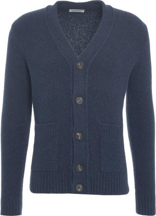 KANGRA Homme, Pulls, Bleu, Taille: XL Cardigan cachemire col en V bleu
