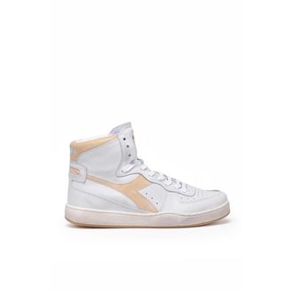 Diadora Femme, Chaussures, Blanc, Taille: 40 1/2 EU Mi Basket Used