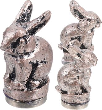 Valiclud 3 St&uuml;ck Vintage Scharnierkopf-deko Hase Magnetisch Dekorative Tier-Topper f&uuml;r T&uuml;rscharniere Bronzefarben Einfache Montage Stilvolle Haust&uuml;r Fensterdek