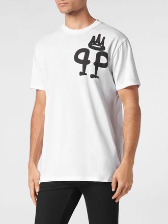 Philipp Plein T-shirt en coton &agrave; &eacute;paules tombantes et logo Monogram