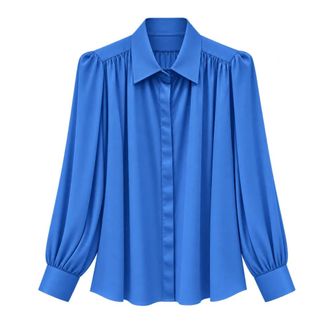 Mars&eacute;m Viskose-Bluse - - Blouses & Shirts - Damen - Blau - L
