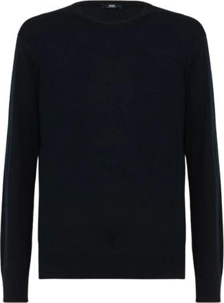 Alpha Studio Homme, Pulls, Bleu, Taille: M Girocollo M/L Seta & Cashmere