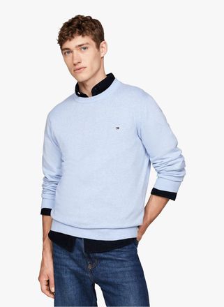 Tommy Hilfiger Pull col rond en coton et cachemire
