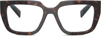 Prada Brille mit eckigem Gestell - Braun