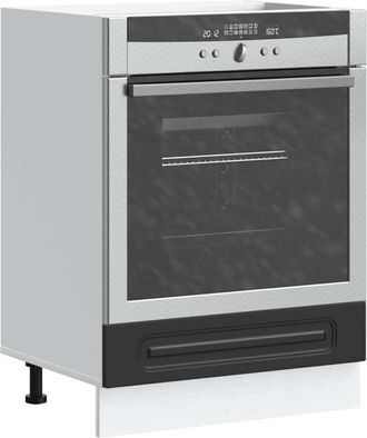 vidaXL Herdumbauschrank Kalmar Schwarz Holzwerkstoff vidaXL921290