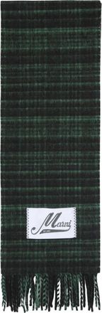 Marni Homme, Accessoires, Noir, Taille: ONE Size Checked Scarf