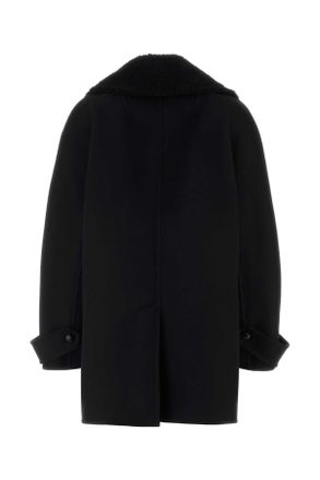 Ermanno Scervino D476d702shnkw 95708 Black Exterior: Virgin Wool Cappotti Coat