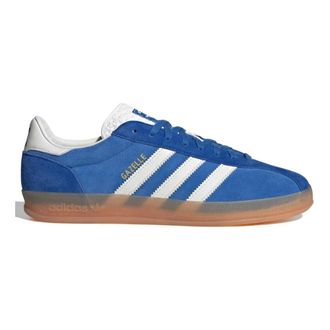 adidas Femme, Chaussures, Bleu, Taille: 36 1/2 EU Baskets Gazelle Bleues avec D&eacute;tails Blancs