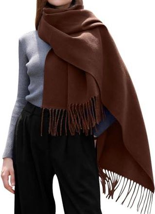 Generic Foulard Femme &Eacute;Charpe Chaude Ch&acirc;Le Chaud &agrave; Pompons Couleur Unie Pour Id&eacute;Al Pour LHiver Basiques Classique