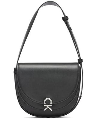 Calvin Klein Crisell Sac &agrave; bandouli&egrave;re pour selle, noir/argent, taille unique