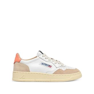 Autry Femme, Chaussures, Blanc, Taille: 37 EU Medalist Low Leather Baskets