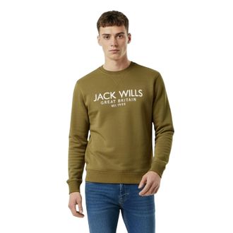 Jack Wills Belvue Sweatshirt f&uuml;r Herren (Blattdesign)