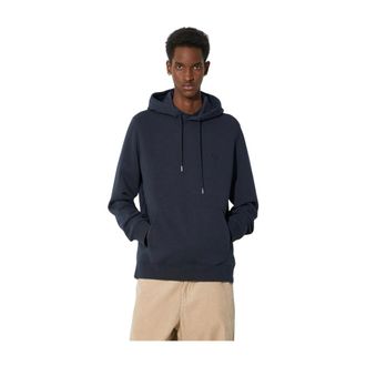 Woolrich Sweat &agrave; capuche Logo Script - Homme - Sweatshirts et sweats &agrave; capuche - Bleu - Taille: M