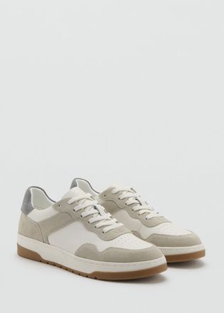 Mango Tennis combinées cuir blanc - Homme - 39 - MANGO MAN