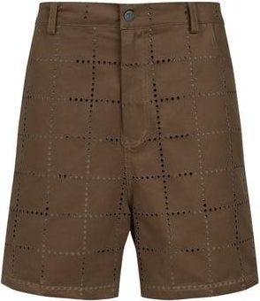 Pas Une Marque Short &agrave; trous en coton