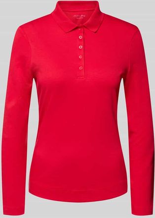 Christian Berg Longsleeve mit Polokragen und Knopfleiste