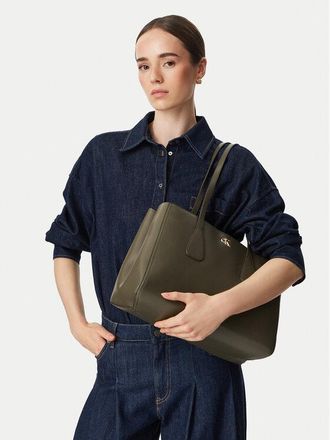 Calvin Klein Handtasche Ck Medium Work Tote LV04F3442G Gr&uuml;n