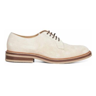 Brunello Cucinelli Homme, Chaussures, Beige, Taille: 42 EU Chaussure Derby en Su&egrave;de