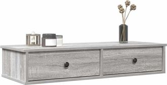 vidaXL Vidaxl - tag&egrave;re murale avec tiroirs sonoma gris bois ding&eacute;nierie