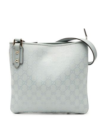 Gucci sac &agrave; bandouli&egrave;re en toile GG (2000-2015) - Bleu