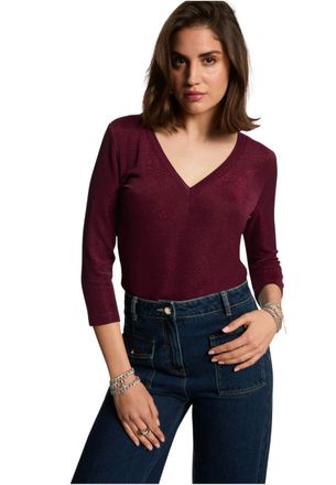 Morgan Damen 242-tiwi Langarm-T-Shirts, Plum M, M
