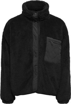 Only Manteau en fourrure synth&eacute;tique ONLCONTACT pour femme, Noir, S