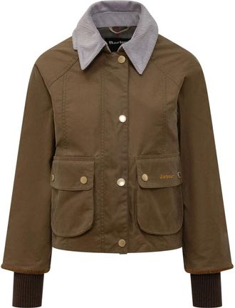 Barbour Femme, Vestes, Beige, Taille: 38 FR Cropped Beadnell Wax Jacket