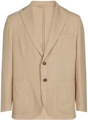 Eton Blazer &agrave; surpiq&ucirc;res en laine m&eacute;lang&eacute;e