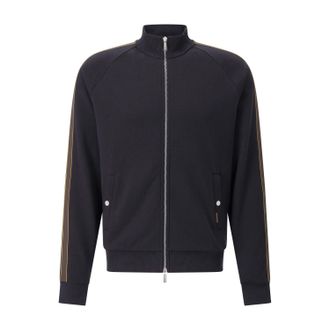 Moorer Sweatjacke Jaiden Felpa mit Streifen