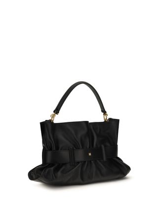 Balmain Womens Handbag Anthem Black Calf Leather Shoulder Bags