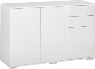 HOMCOM Kommode mit 2 Schubladen und 3 T&uuml;ren, verstellbaren Ablagen, Sideboard Aufbewahrungsschrank Schubladenschrank f&uuml;r Wohnzimmer Schlafzimmer 117 x 36 x 7