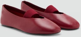 Mango Chaussures cuir bride rouge - Femme - 35 - MANGO