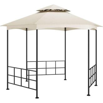 vidaXL Vidaxl - Belv&eacute;d&egrave;re avec parois 3,1x2,7 m Cr&egrave;me