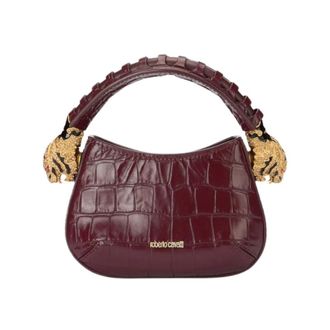 Roberto Cavalli Tigerkopf Hobo Tasche - - Bags - Damen - Lila - ONE SIZE
