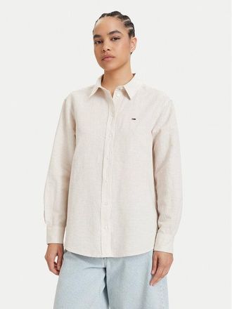 Tommy Jeans Hemd DW0DW22209 Hellbeige Relaxed Fit