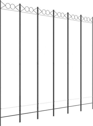 vidaXL vidaXL Cloison de s&eacute;paration 6 panneaux Blanc 240x220 cm Tissu