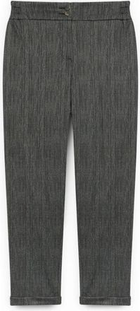 Fiorella Rubino Femme, Pantalons, Gris, Taille: 36 FR Pantalon Carotte en Maille Milano